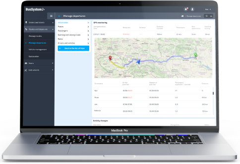Bus transport control system