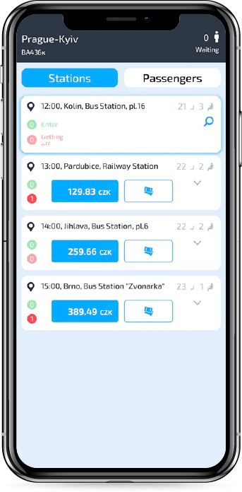 Bus transport control system